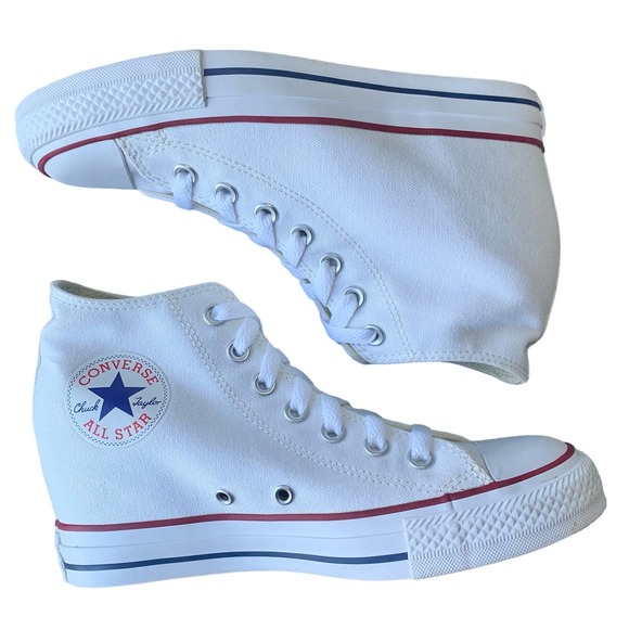 Converse | Shoes | Converse Ctas Lux Mid Hidden Wedge Heel White Womens ...